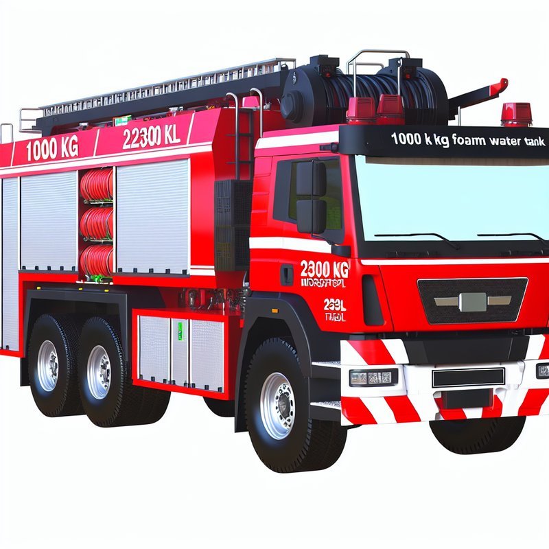 10000 Kg Foam Fire Truck with 2320L Water Tank