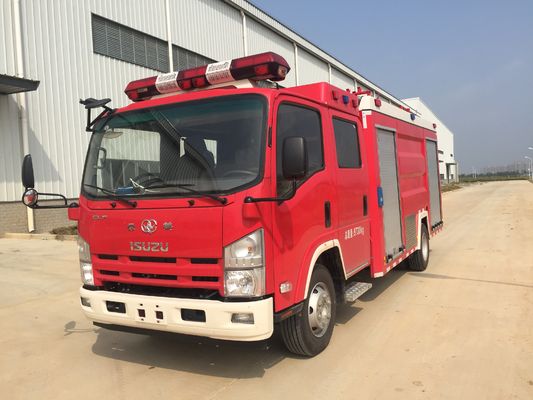 ISUZU 139KW Foam Fire Truck , 4x2 4000L Mini Fire Engine With Foam Water